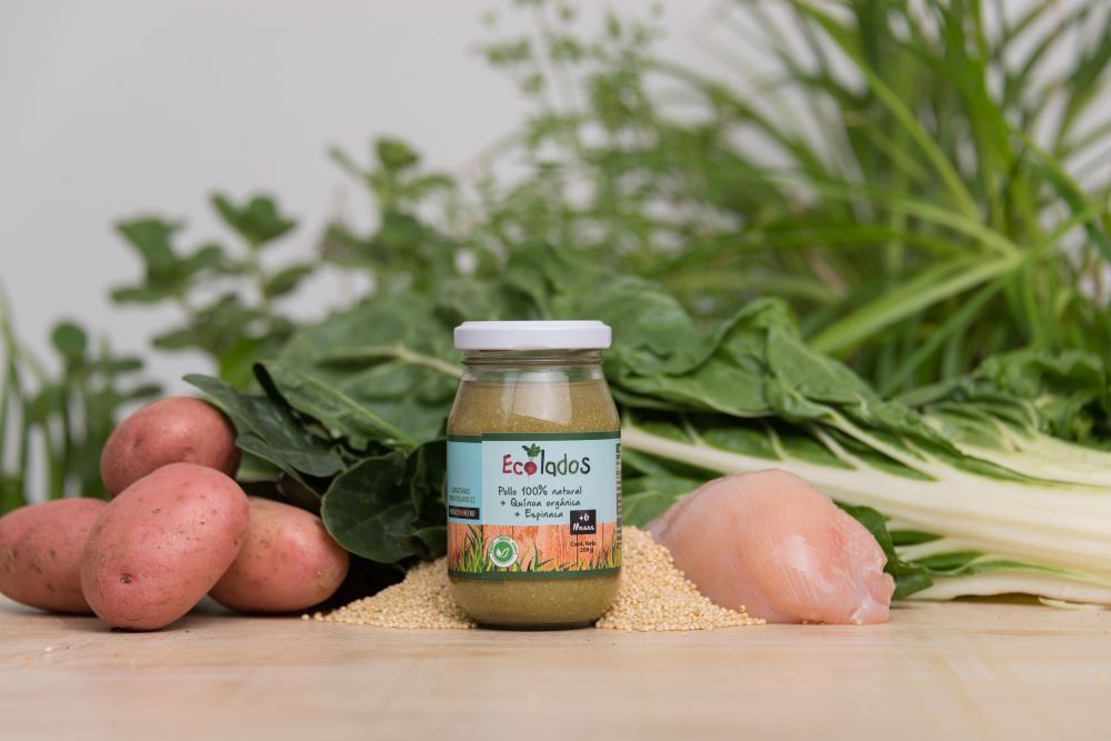 Colado Pollo 100% Natural Quinoa y Espinaca Ecolados 200 Gr – Aldea Nativa