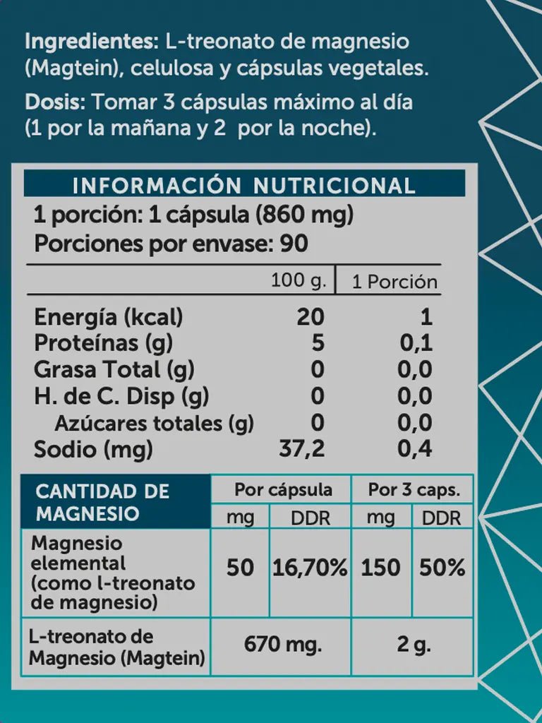 Magtein Pure Magnesio L-Tronato pure 90 cap Wellplus – Aldea Nativa
