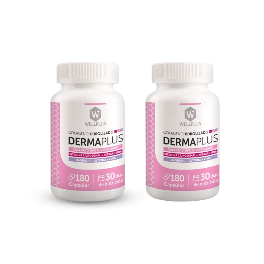 Pack 2 Dermaplus 180 Cap Wellplus – Aldea Nativa