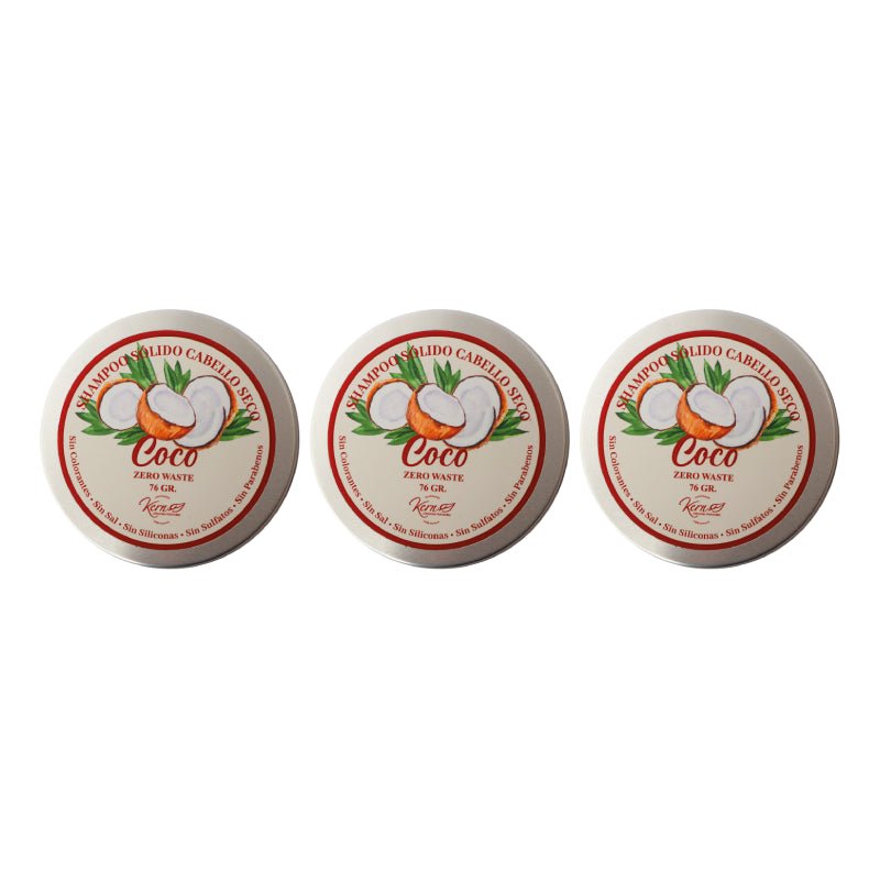 Pack 3 Shampu solido Coco Kern – Aldea Nativa