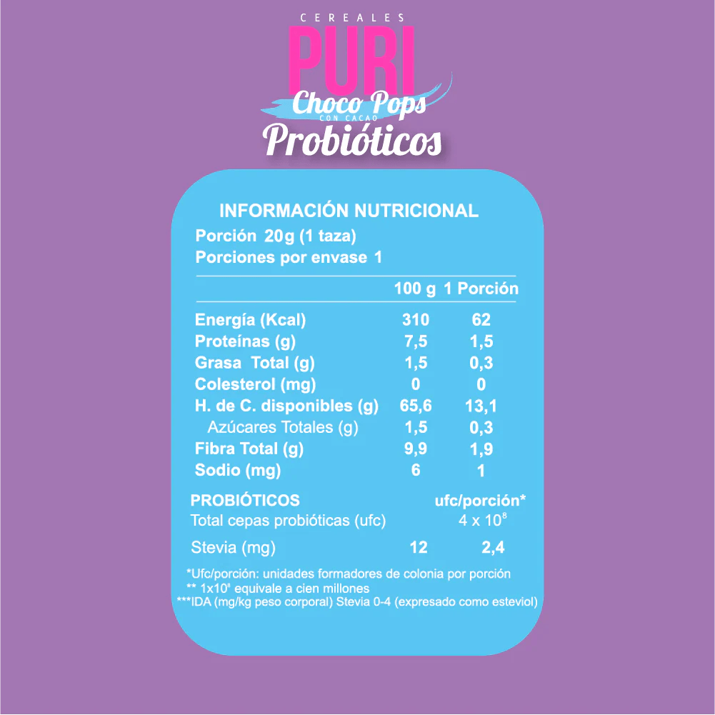 Puri choco pops 20 GR PURI – Aldea Nativa